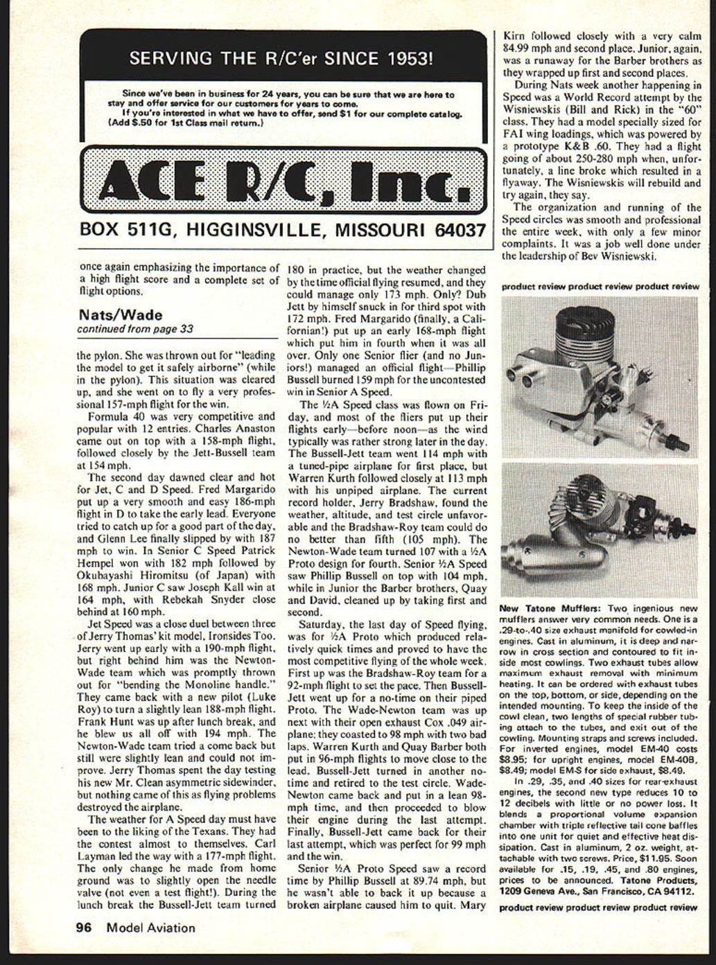 Nats CL: Speed | Model Aviation Library