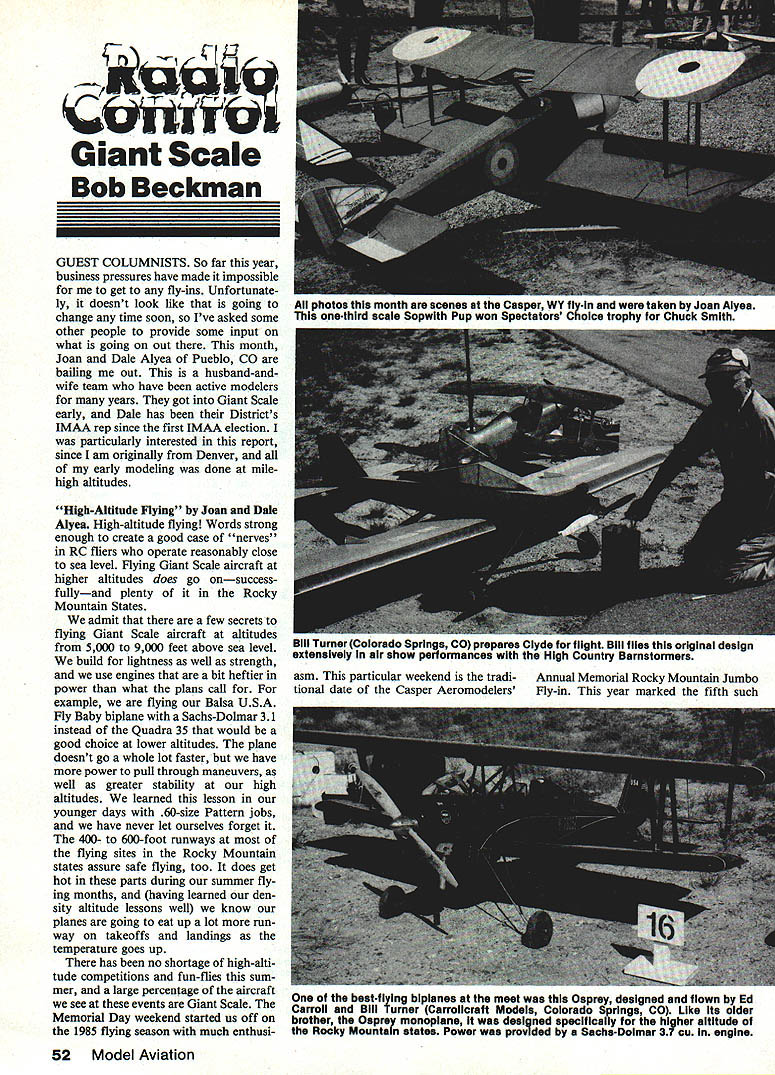 Radio Control: Giant Scale | Model Aviation Library