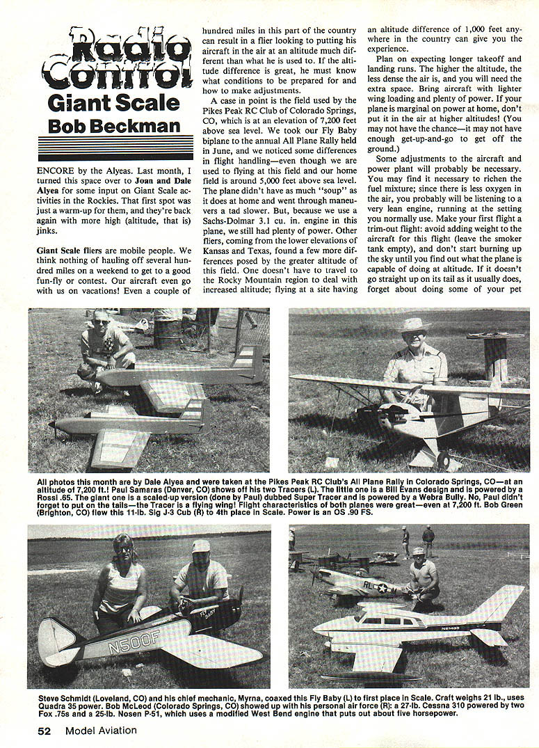 Radio Control: Giant Scale | Model Aviation Library