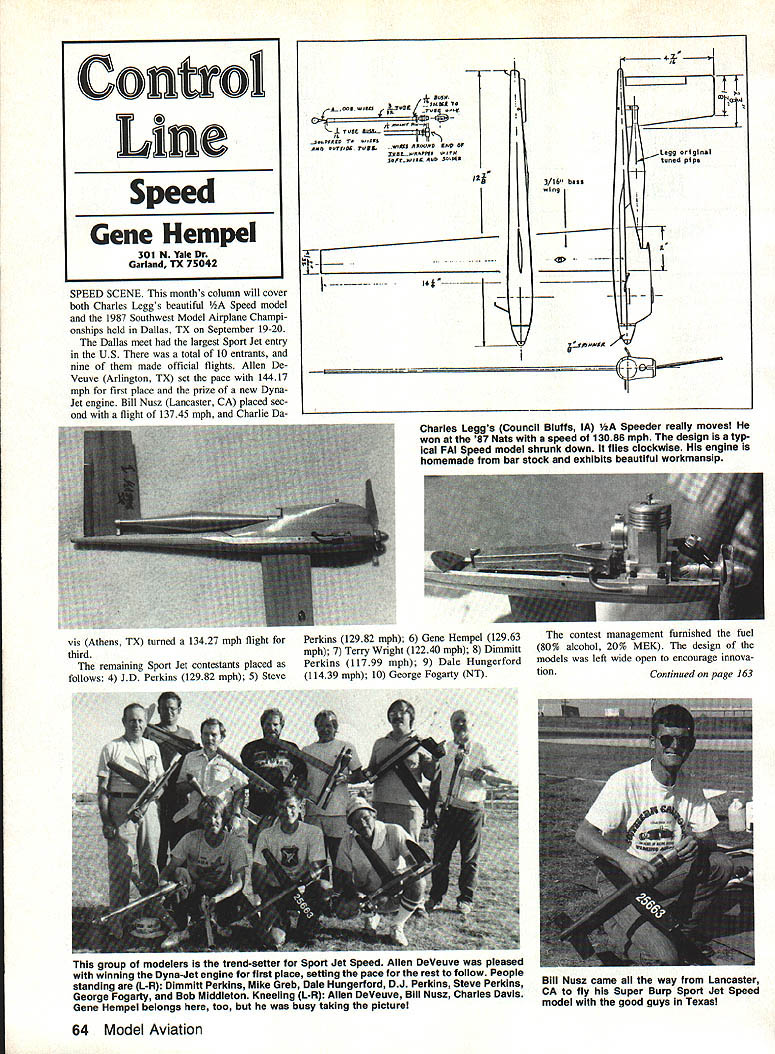 Control Line: Speed | Model Aviation Library