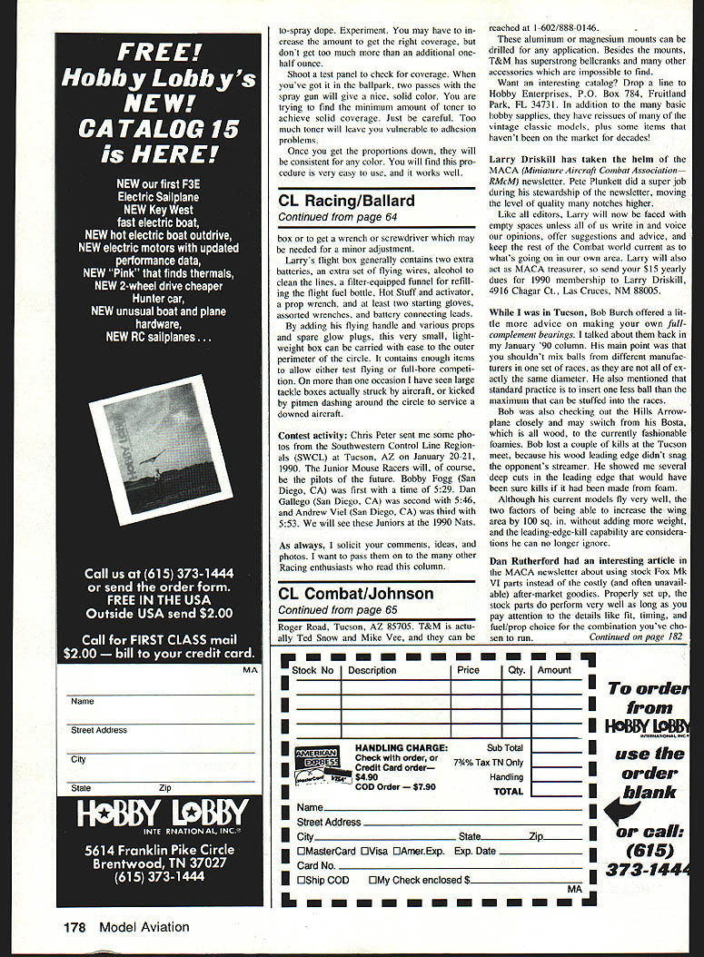 Control Line: Racing | Model Aviation Library