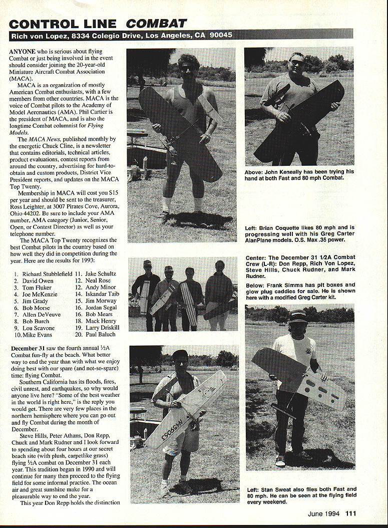 Control Line: Combat | Model Aviation Library