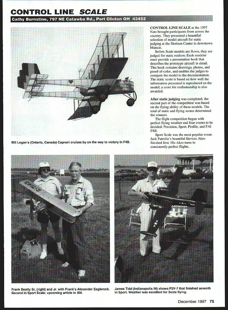 Control Line: Scale | Model Aviation Library