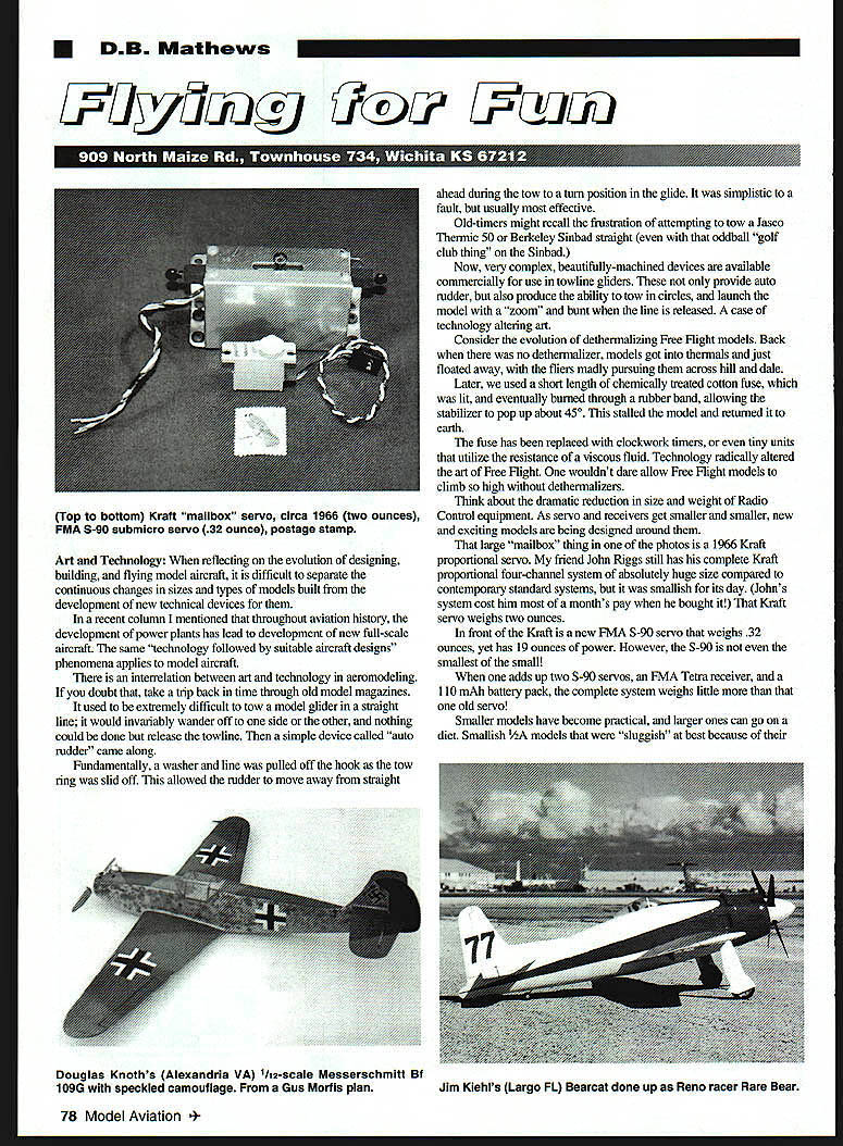 Flying for Fun | Model Aviation Library