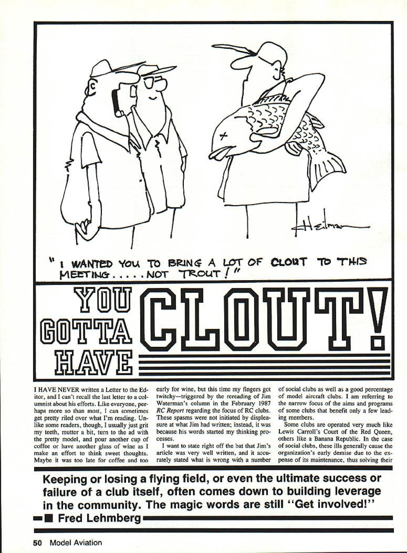 You Gotta Have: Clout! | Model Aviation Library