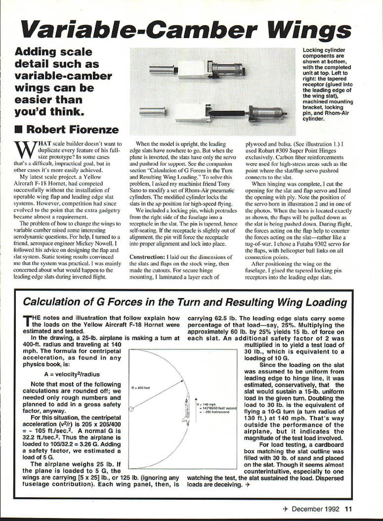 Variable-Camber Wings | Model Aviation Library