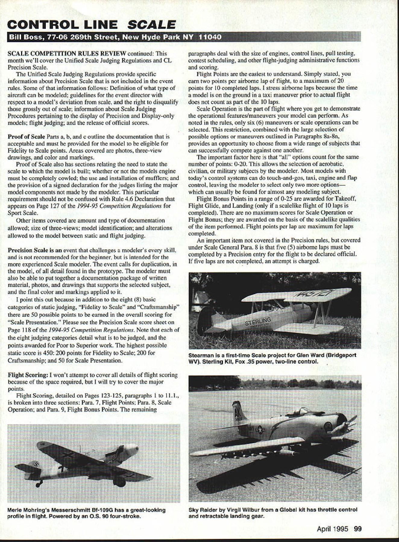 Control Line: Scale | Model Aviation Library