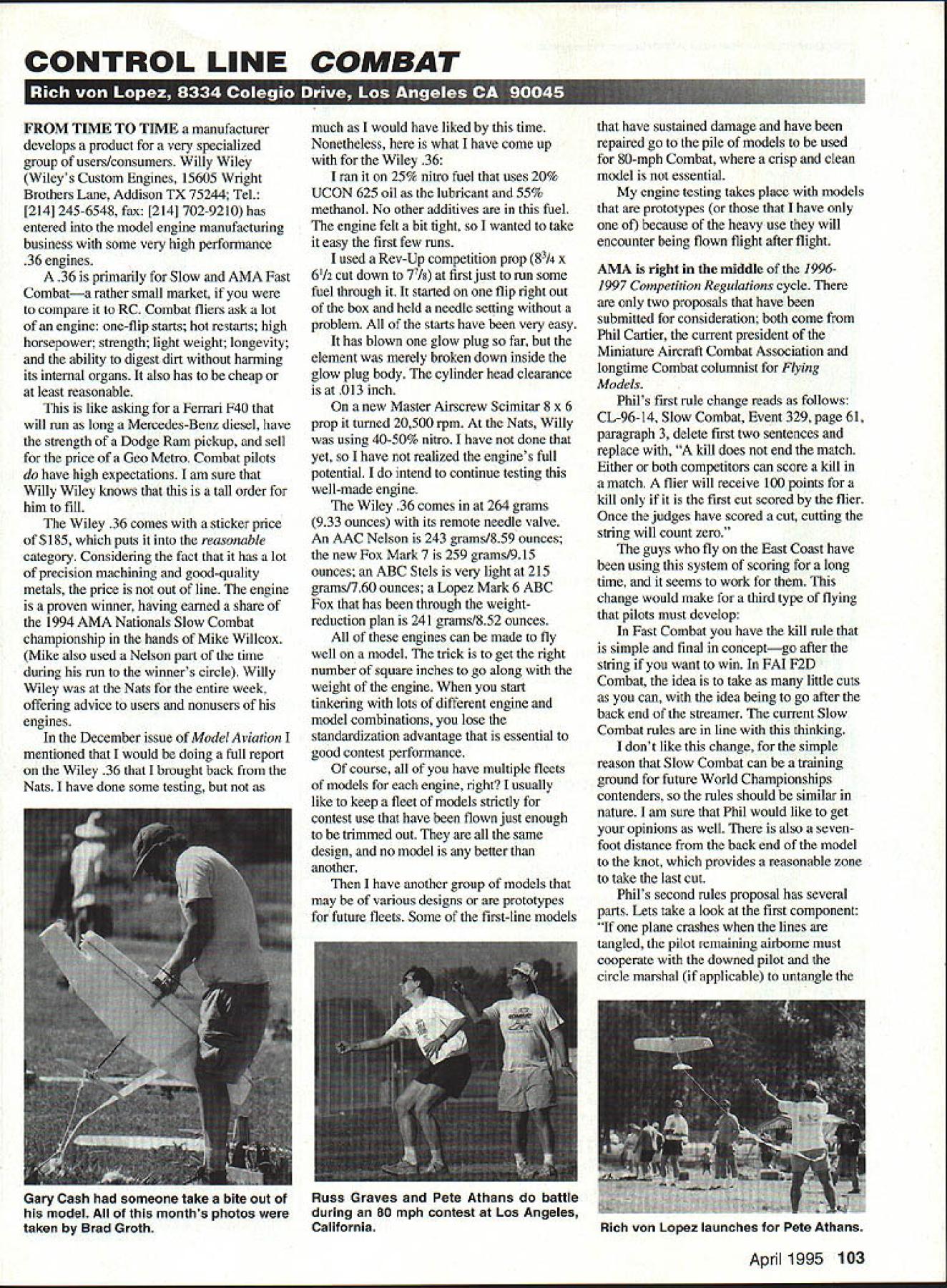 Control Line: Combat | Model Aviation Library