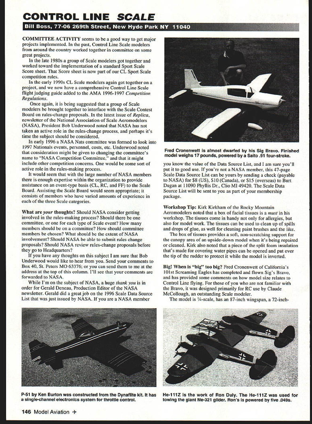 Control Line: Scale | Model Aviation Library