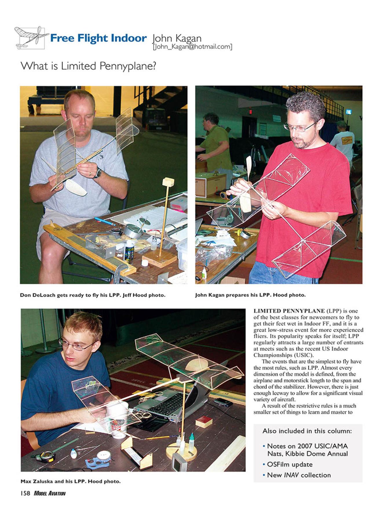 Free Flight Indoor - 2007/10 | Model Aviation Library