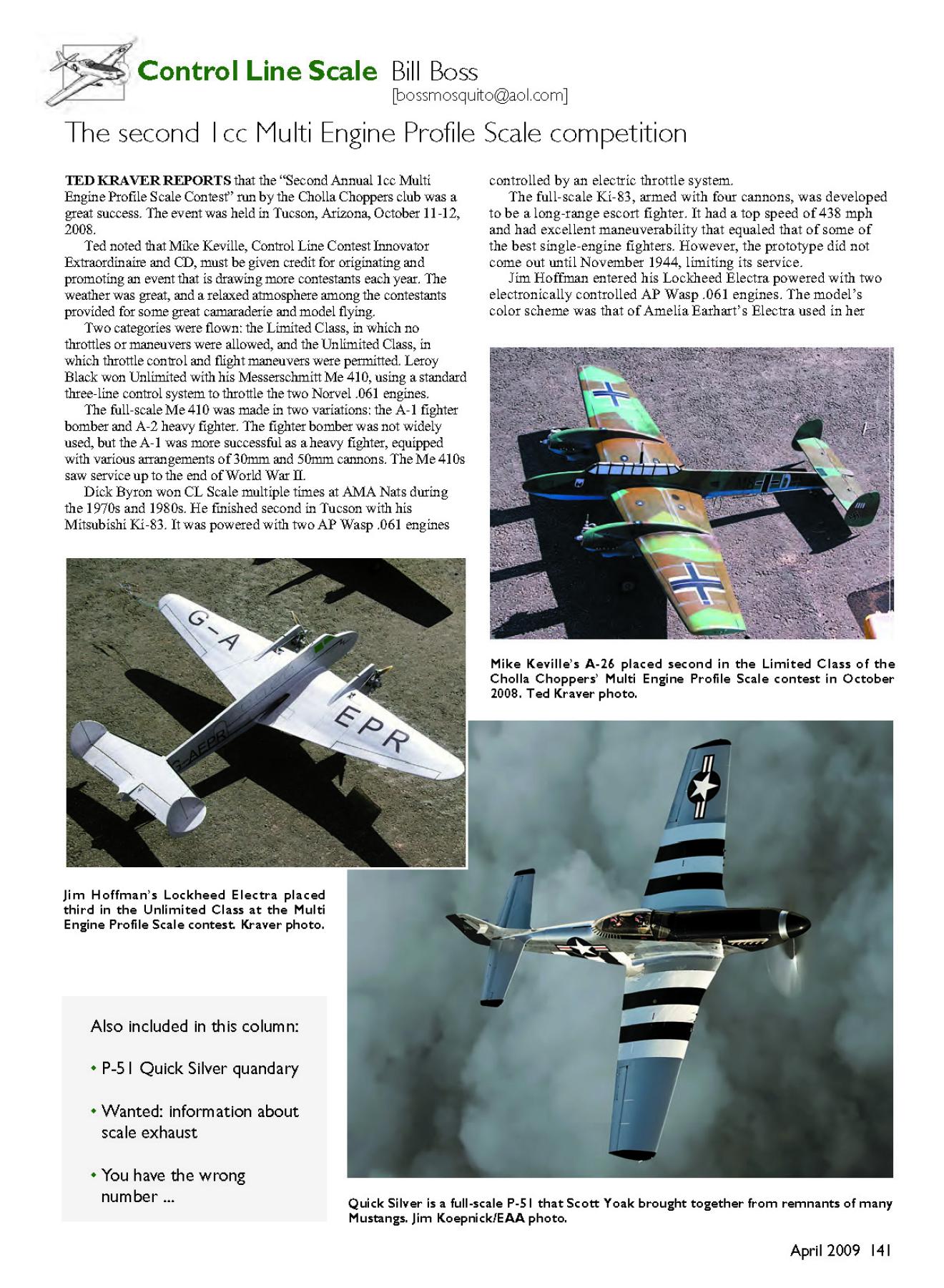 Control Line Scale - 2009/04 | Model Aviation Library